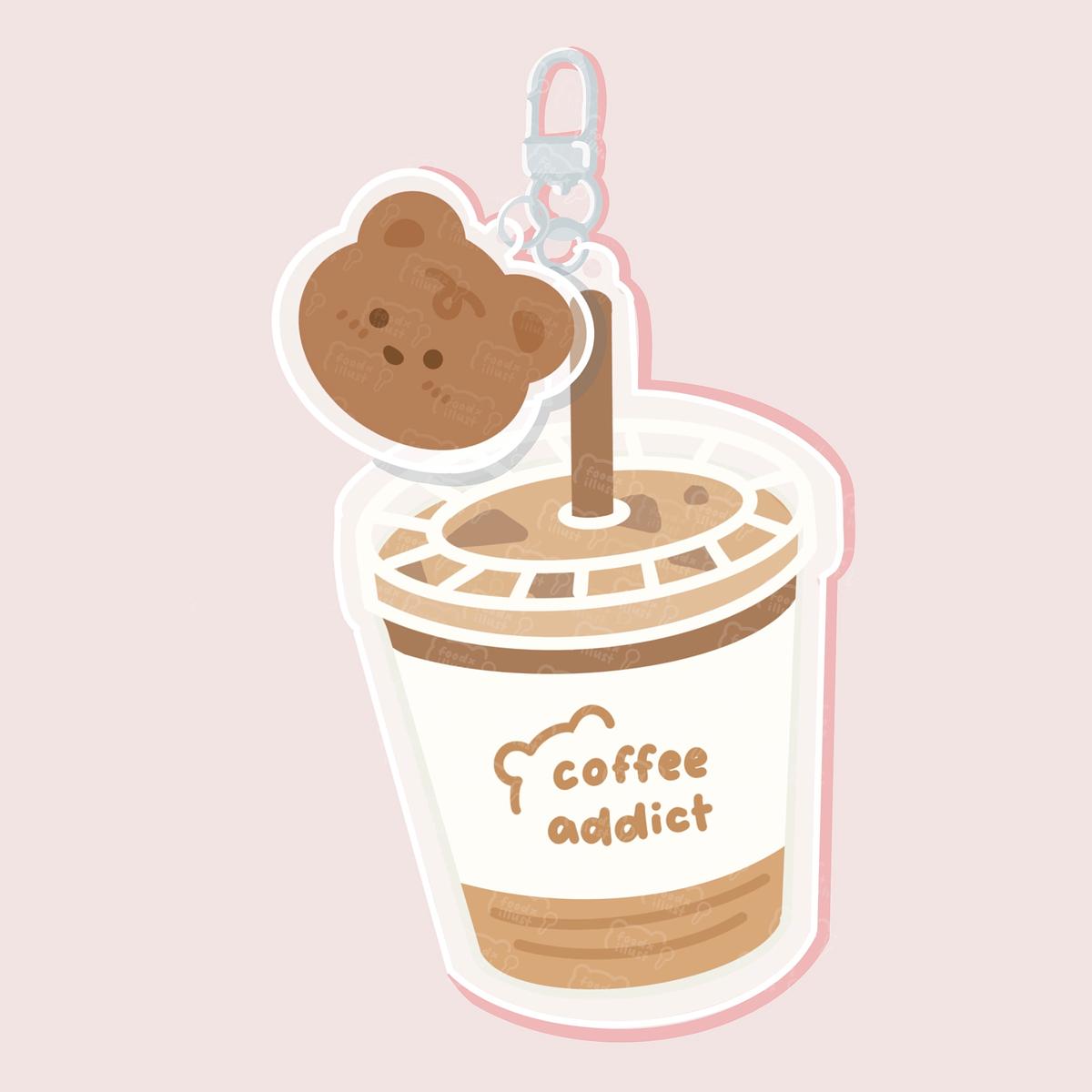 Mocha + Coffee Acrylic Combination Keychain